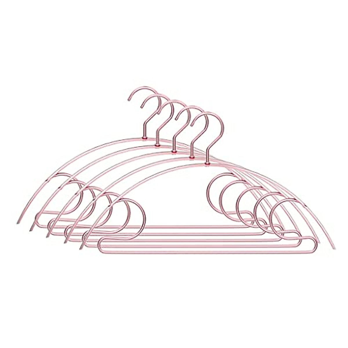 n/a Clothes Hanger Aluminum Alloy Wardrobe Space Saving Clothing Hanger Non Slip Drying Hanger Sweater Coat Pants Shirt Storage Rack (Color : Black, Size : 5pcs)