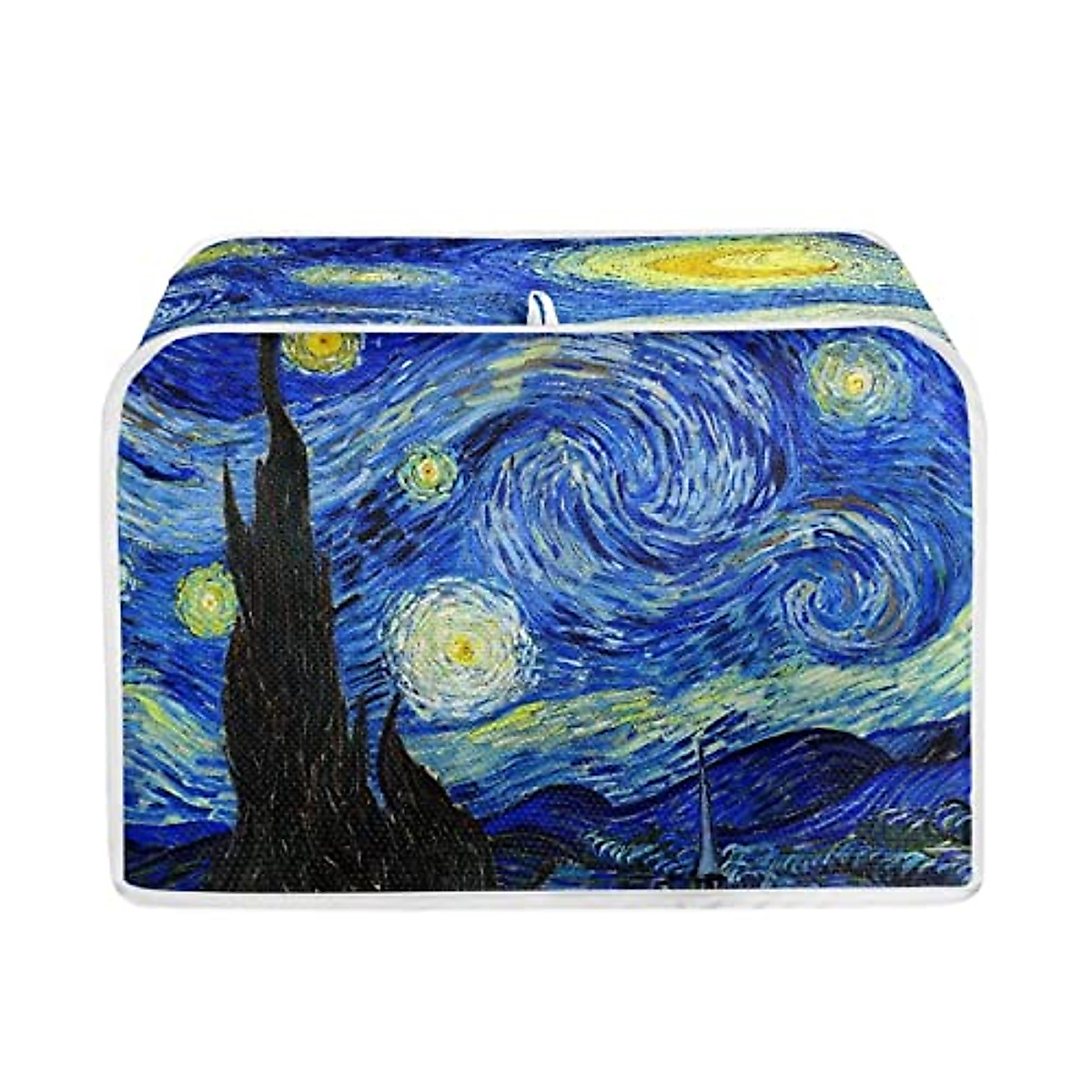 Gomyblomy Van Gogh's Starry Night 4 Slice Toaster Dust Cover Bread Toaster Oven Dustproof Cover Kitchen Bakeware Protector Dustproof Fingerprint Protection