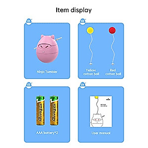 Automatic Ball Toy for Indoor Cats, Clearance Motion Activated Interactive Simulation Rotating Timing Ninja Toys …