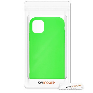 kwmobile Case Compatible with Apple iPhone 11 Case - Soft Slim Protective TPU Silicone Cover - Neon Green
