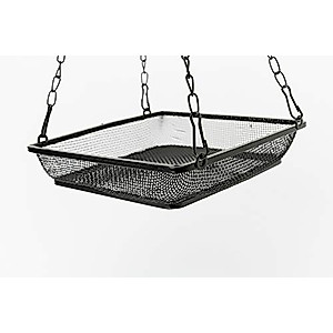 WOSIBO Hanging Feeder Seed Tray, Platform Metal Mesh , Outdoor Garden Decoration for Wild Backyard Attracting Birds
