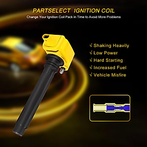 Partselect 6PCS Ignition Coil Pack UF648 C1791 5C1848 Replacement for Jeep Grand Cherokee Wrangler Dodge Avenge Challenger Charger Durango RAM 1500 Chrysler Town & Country VW Routan 3.6L V6 2011-2016