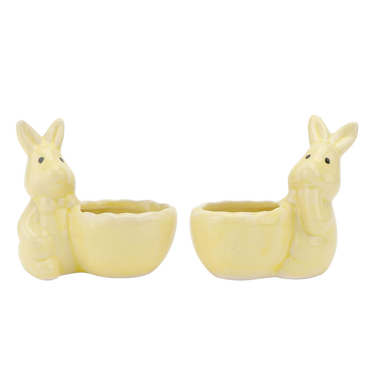 PRETYZOOM 2PCS Flowerpot Easter Planter pots Decorative Pot Ceramic Pot Ceramic Succulent Pot Easter Plant Pot Mini Planter Easter Bunny Figure Succulent Flower Pot Animal Ceramics Bracket