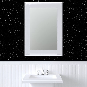 Peel & Stick Wallpaper 3ft x 2ft - Black Star Sky Science Space Astronaut Constellation Stars Custom Removable Wallpaper by Spoonflower