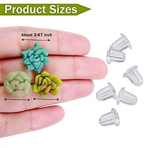 Kenning 3 Pairs Succulent Earrings Plant Earrings Handmade Succulent Jewelry Botanical Floral Stud Earrings Polymer Clay Succulent Stud Earrings Gifts for Women