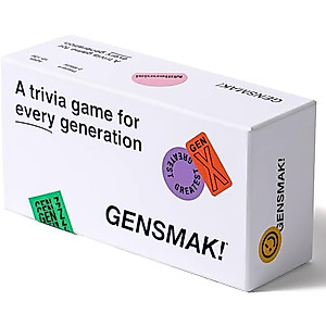 GENSMAK! Party Game - Engaging Multi-Generational Trivia Game with Comedic Hints - Fun for Family and Friends, Adults and Teens - Ages 10+, 2+ Players, 10+ Min Playtime
