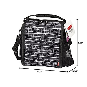 Rubbermaid LunchBlox Lunch Bag, Medium, Black Etch