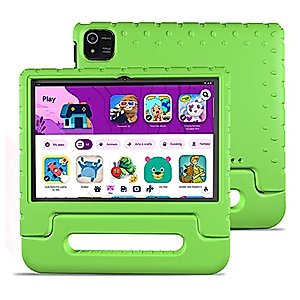 NOBKLEN Kids Tablet, 10" WiFi Tablet for Kids, Android 13.0 Toddler Tablet with Dual Camera 4GB 64GB 1200 * 800 HD IPS Touchscreen 8000mAh Pre-Installed Parental Control Kid-Proof Case