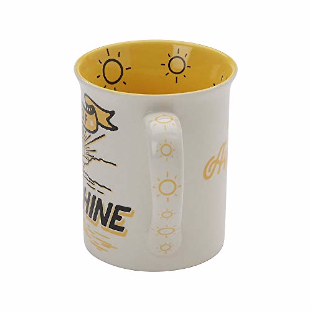 Enesco Our Name is Mud “Cup of Sunshine, 16 oz. Stoneware Mug, 1 Count (Pack of 1), Yellow