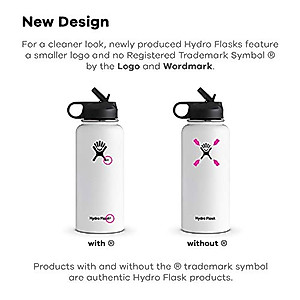 Hydro Flask Vacuum Insulated Stainless Steel Water Bottle Wide Mouth with Straw Lid (Pacific, 40-Ounce)