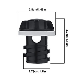 2 Pack Cooler Drain Plug, Replacement Cooler Drain Plug Compatible with Yeti's Line of Roadie, Tundra, and Tank Coolers Fit for ORCA Coolers (Black, Orange)