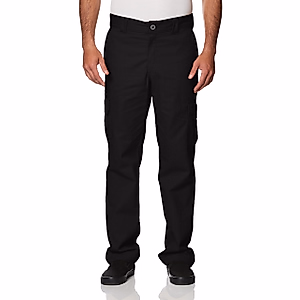 Dickies mens Regular Straight Stretch Twill Cargo work utility pants, Black, 38W x 32L US