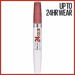 Maybelline Super Stay 24, 2-Step Liquid Lipstick Makeup, Long Lasting Highly Pigmented Color with Moisturizing Balm, Forever Chestnut, Brown, 1 Count