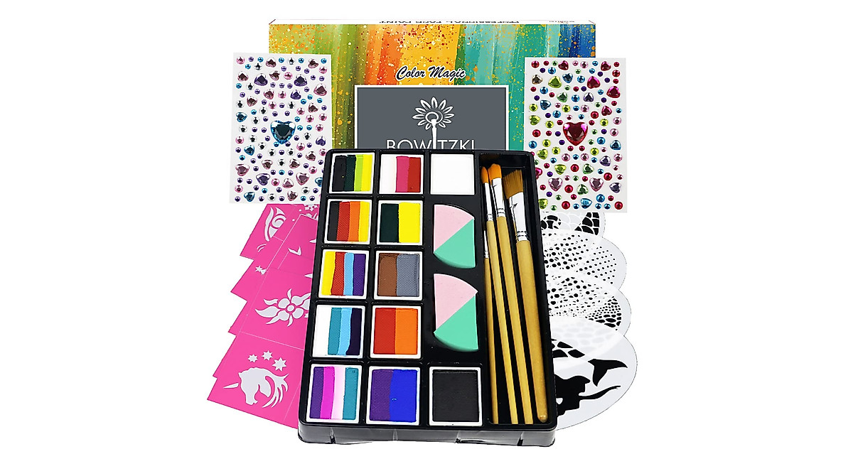 Bowitzki Professional Face Painting Kit - Non-Toxic Fun