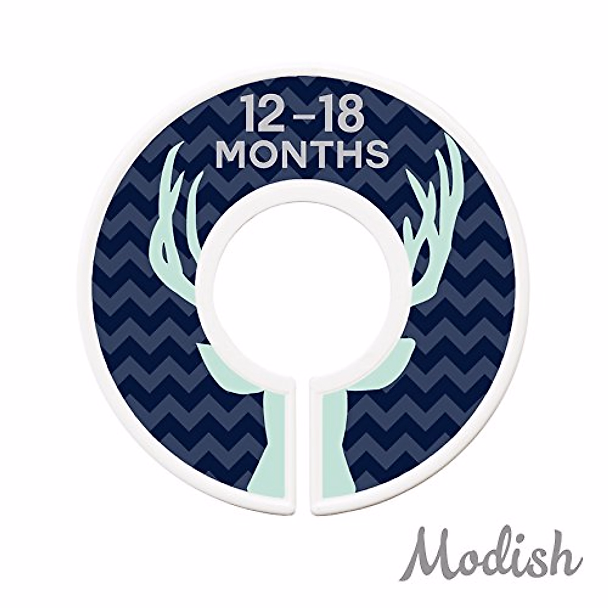 Modish Labels Baby Clothes Size Dividers, Baby Closet Organizers, Size Dividers, Baby Closet Organizers, Closet Dividers, Clothes Organizer, Nursery, Boy, Woodland, Deer, Navy, Mint, Gray (Baby)
