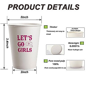 SharkBliss Lets Go Girls Party Cups, 20 Pack 9oz Lets Go Girls Disposable Paper Funny Humor Cups for Party Table Decor (Lets Go Girls Cups)