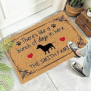 JMETRIE Dogs' Home Here is a Group of Dog Printed Floor mats Blankets Small (Brown, One Size)
