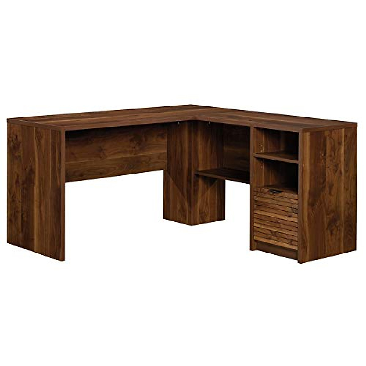 Sauder Harvey Park L-Desk, L: 59.06" x W: 59.06" x H: 30.00", Grand Walnut Finish