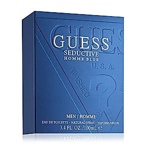 GUESS Fragrance Seductive Homme Blue Eau De Toilette Spray for Men, 3.4 fl oz
