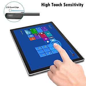 Megoo Screen Protector for Surface Pro 6 12.3 Inch,Tempered Glass/Easy Installation/Scratch resistant, Also Compatible for Microsoft Surface Pro 5 (2017) / Pro 4