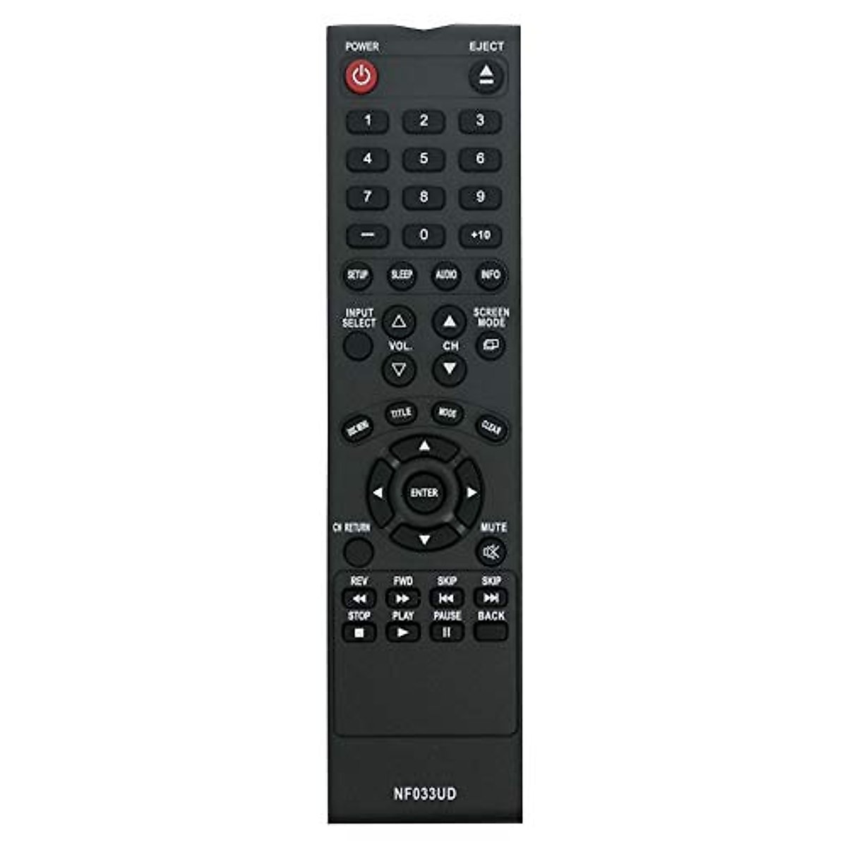 New NF033UD Replaced Remote fit for Sylvania Emerson TV DVD Player LD190SS1 LD190SS2 LD195SSX LD320SS1 LD320SS2 LD320SSX LD370SSX LD190EM1 LD190EM2 LD260EM2 LD320EM2 A9DF1UH