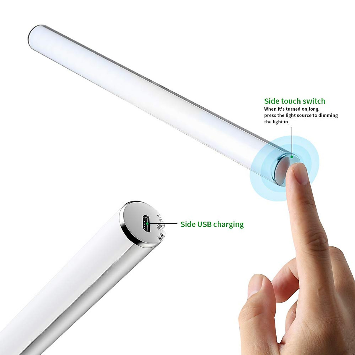 Shineslay LED Mirror Lights, USB Portable Vanity Lights, Touch Control Rechargeable Cordless Makeup Light for Mirror for Makeup Closet Bedroom Bathroom