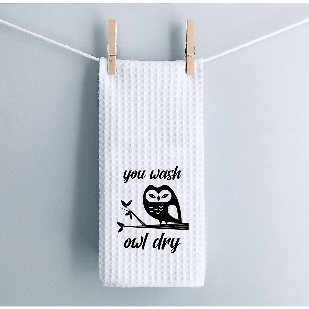 WCGXKO Owl Lover Gift Owl Kitchen Decor Housewarming Gift You Wash Owl Dry Dish Towel Kitchen Towels Tea Towel (You wash owl Dry)