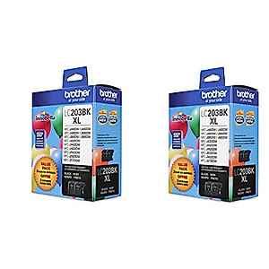 Brother LC203BK, Black Ink OBstNa, 2Pack (XL 2 Pack)