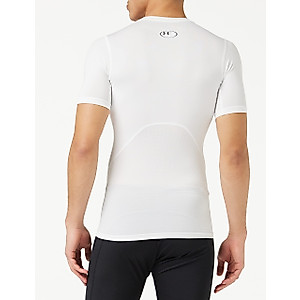 Under Armour Men's Armour HeatGear Compression Short-Sleeve T-Shirt , White (100)/Black, Small