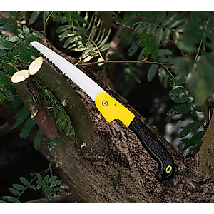 NIUTRIP Portable Safety Folding Saw, Camping Saw with 7"/180mm 3 Cutting Edge Blade,Pruning Saw, Hand Saw with Safety Lock for Backpacking, Wood Trimming, Garden Tree Branch Trimmer, Bushcraft,1 Pack