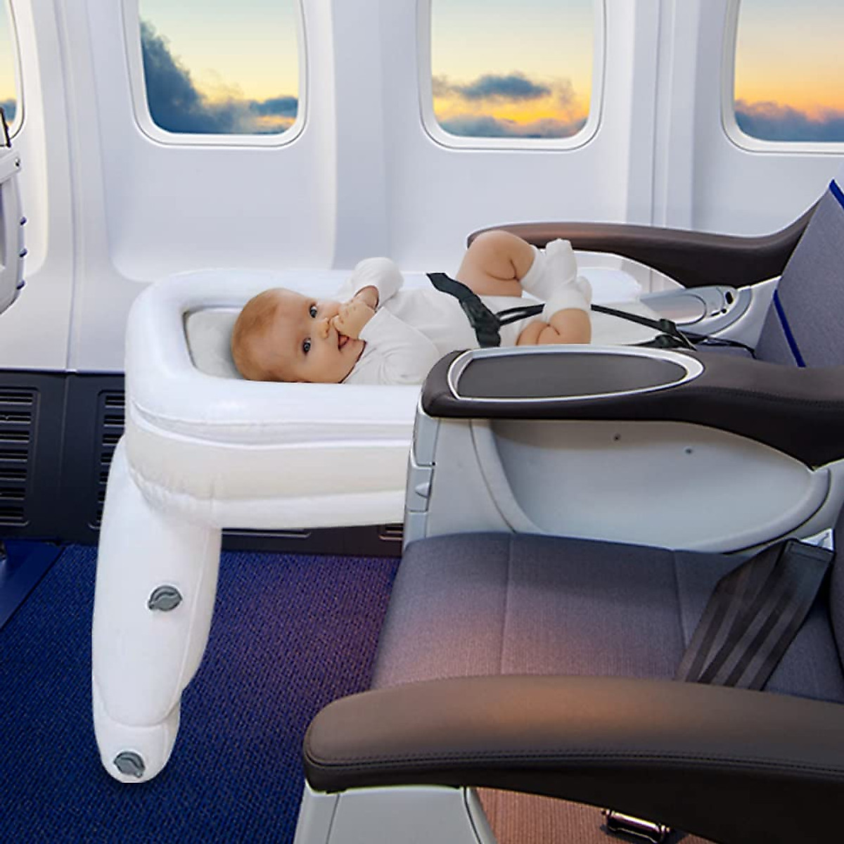 BABYBOO Convenient Inflatable Travel Bed for Toddlers | Fly Travel Kids Bed Fits Most Airplane Seats | Portable Airplane Car Bed for Toddler | Car Seat Toddler Travel