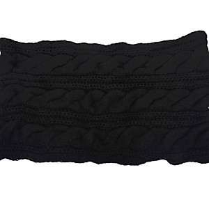 NEOSAN Womens Thick Ribbed Knit Winter Infinity Circle Loop Scarf Twist Black