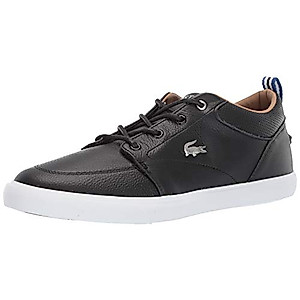 Lacoste Men's Bayliss Sneaker, Black//White, 10.5 Medium US