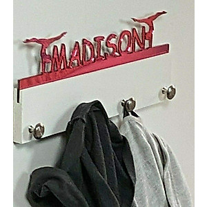 MIRROR MANIA Personalized Coat Hanger Gymnastics Gymnasts Rack Bag Hat Towel Backpack Sweatshirt Jacket Hook Organizer Wall Door Decor, One of A Kind, Custom Made to Order, with Your Name On It!