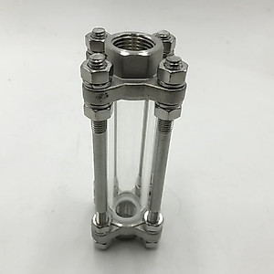 1/2" 3/4" 1" 1-1/4" 1.5" 2" NPT Female Thread Flow Sight Glass Stainless Steel 304 Flow Indicator Water Oil (2" DN50)