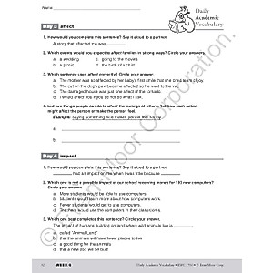 Daily Academic Vocabulary, Grade 4