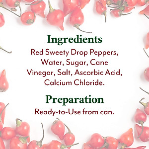 Roland Foods Red Sweety Drop Peppers, Specialty Imported Food, 28-Ounce Can