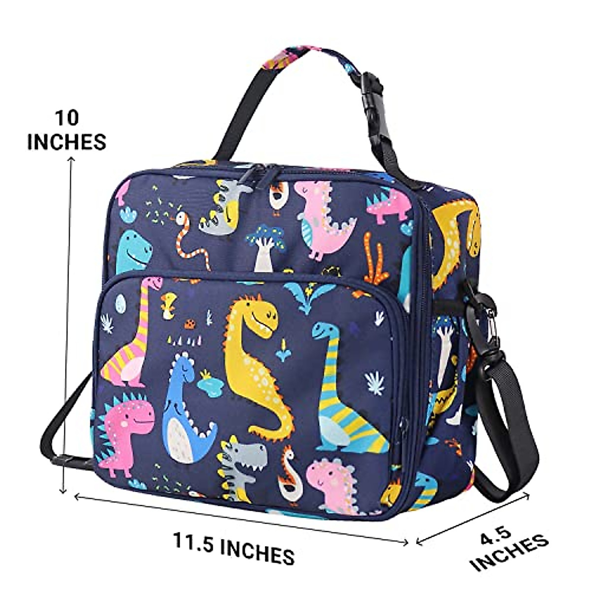 Mesa Lunch Bag for Kids - Kids Lunchbox for School, Daycare, Kindergarten - Insulated Lunch Box for Girls & Boys (Dinosaur)