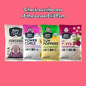 LesserEvil Himalayan Pink Salt Organic Paleo Puffs, Grain Free, Vegan, Minimally Processed, No Vegetable Oil, 5 Oz, Pack of 3