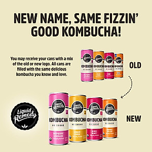 Remedy Kombucha Tea Organic Drink - Sugar Free, Keto, Vegan & Gluten Free - Sparkling Live Cultured, Long-Age Brewed Beverage - 4 Flavor Variety Pack - 8.5 Fl Oz Can, 24-Pack