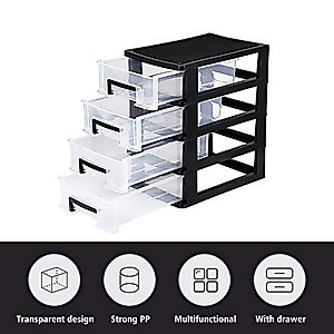 BESPORTBLE 1PC Storage Cabinet Multi-Layer Portable Durable Organizer Shelf Storage Box Storage Rack for Home Office Bedroom (21x15x25cm)