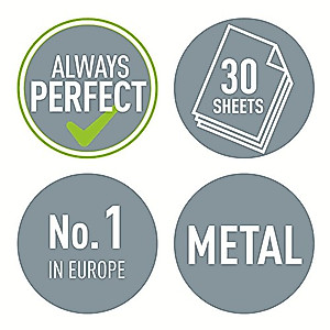 Leitz Hole Punch, 30 Sheets, Guide Bar with Format Markings, Metal, NeXXt Range, 50080095 - Black