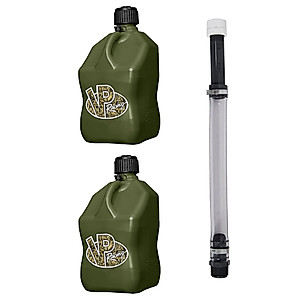 VP Racing Fuels 5-Gallon Square Motorsport Utility Container Camo & 14" Standard Hose (2 Pack)