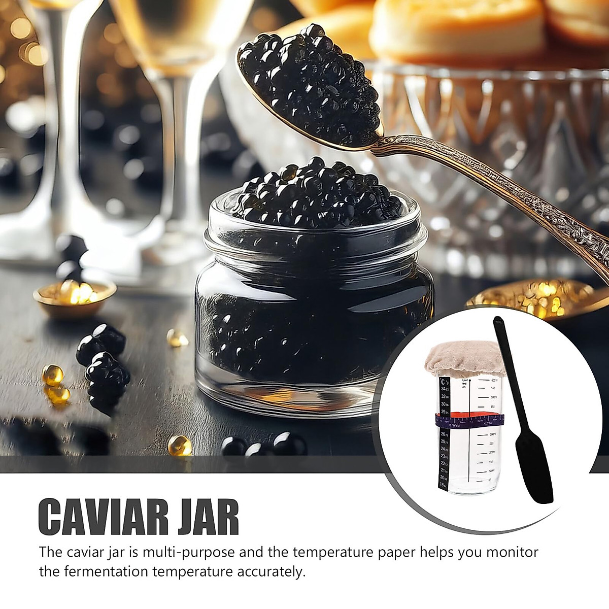 1 Set Tank with Scale Glass Jar Sourdough Bottle with Scale Sourdough Starter Jar Kit Sealing Canister Glass Container Sealed Container Glass Storage Kettle