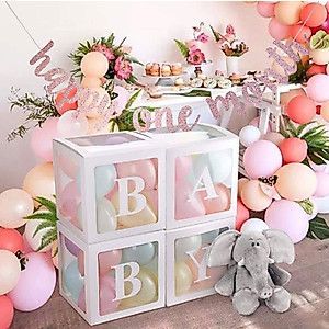 Starsgarden Glittery Rose Gold Happy One Month Banner, Baby Boys/Girls' 1 Months/Half Year Birthday, Baby Shower Party Gold Gliter Paper Sign(Rose Gold One Month)