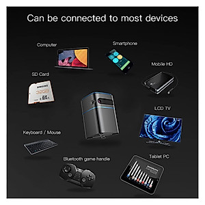 Video Projector 4k WiFI Full HD Home Theater Wireless 1080P LED Pocket Small Portable DLP Mini Projectors Applied To Home Theaters, Video Games, Parties, And Outdoor Activities