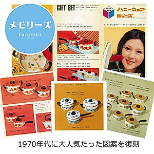 Fuji Enamel 70s Reprint Pattern, Showa Retro, Enamel, One-Handed Pot, Milk Pan, 5.5 inches (14 cm), Induction Compatible, Memories Blue Flower