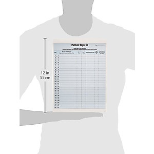 Tabbies Patient Sign-In Label Forms, 8-1/2" x 11" Form, Blue, 23 Labels/Sheet, 125 Sheets/Pack, Confidentially Sign In Your Patients, Also Provides a Daily Patient Log (14531)