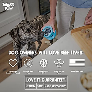 WEST PAW Freeze-Dried Raw All Natural Dog and Puppy Training Treats, Single Ingredient, Humanely Raised and Sustainably Sourced, Made in USA, Beef Liver, 1 Pack (2.5 oz)