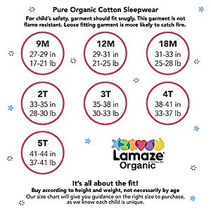 Lamaze Organic Baby Baby Boys' Toddler Stretchie One Piece Sleepwear, Footless, Zipper, White/Bue Triangles, 3T